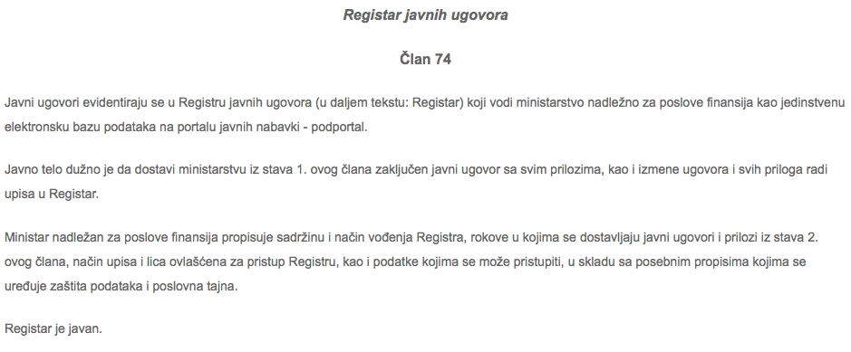 Gde nam je Registar javnih ugovora? - Istinomer